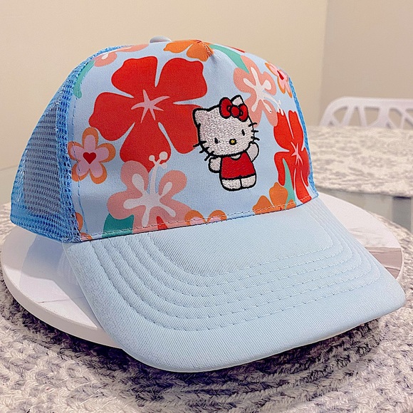 Hello Kitty | Accessories | Hello Kitty Floral Trucker Hat | Poshmark